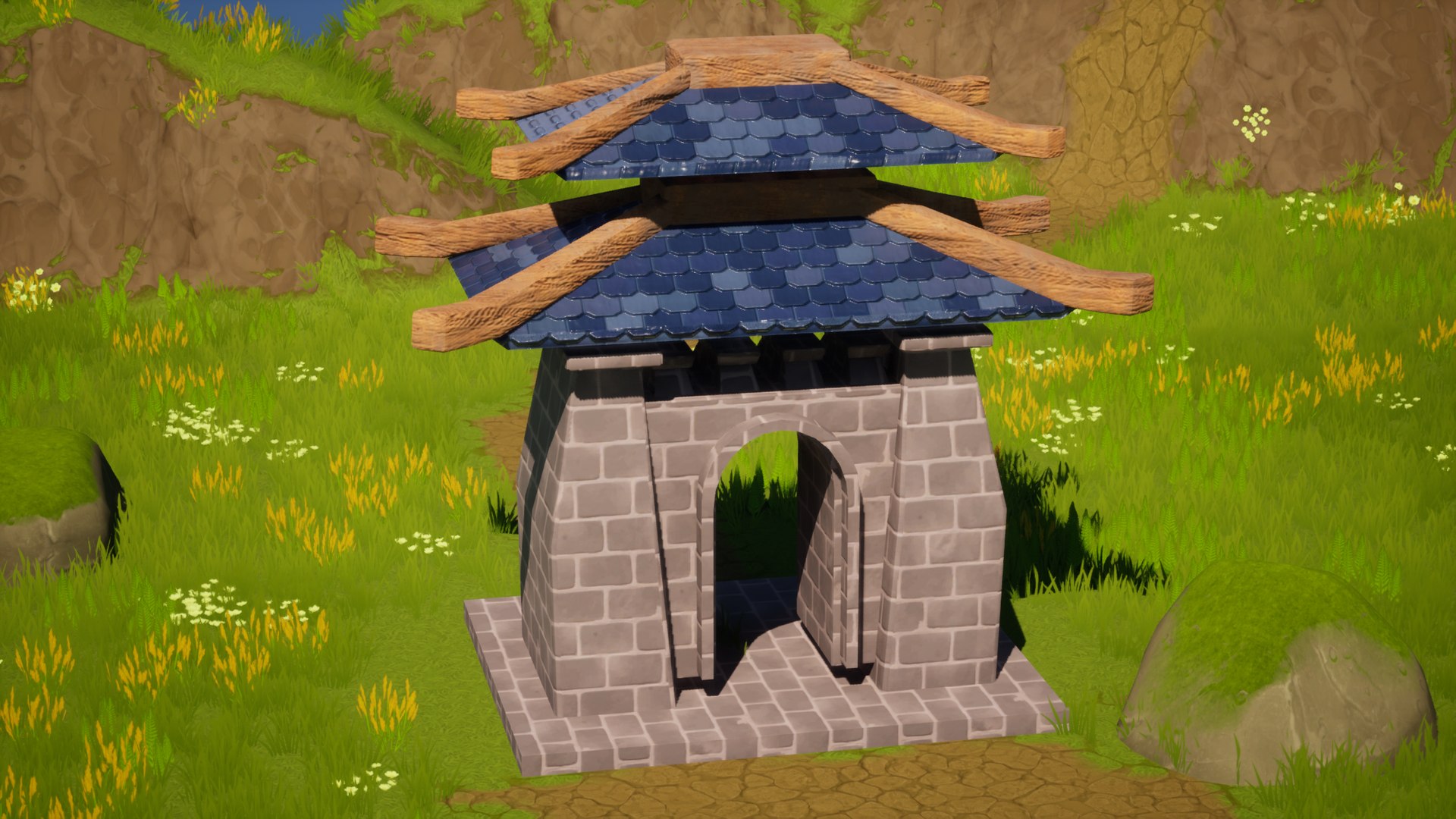 3D Japanese Stone Gate Model - TurboSquid 2264898
