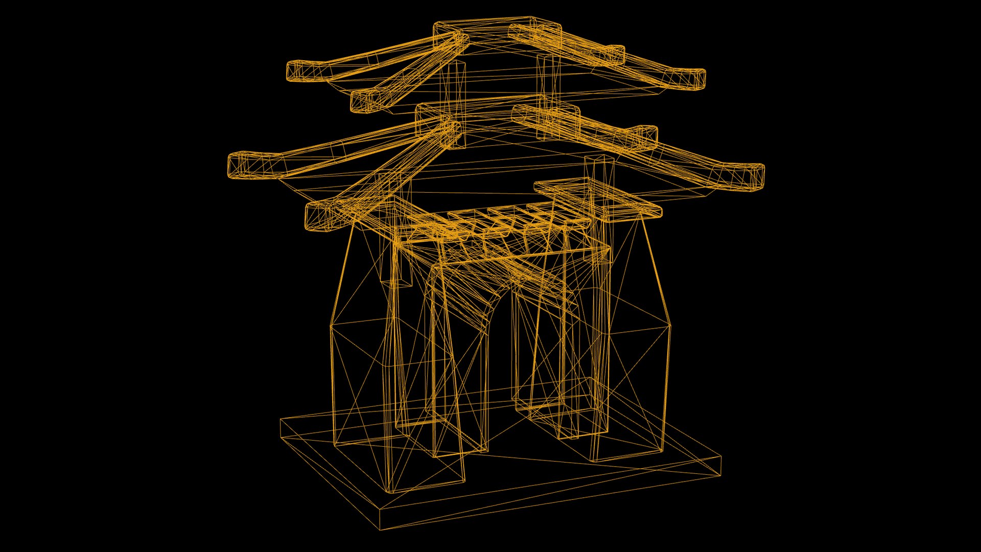 3D Japanese Stone Gate Model - TurboSquid 2264898