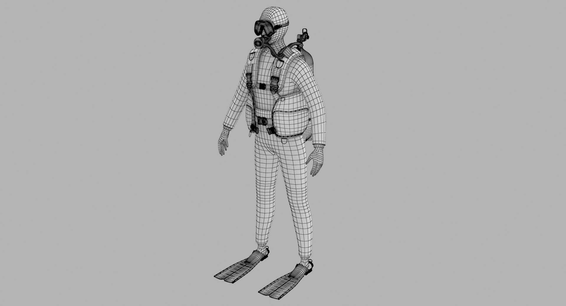 Scuba Diver 3D Model - TurboSquid 1275994