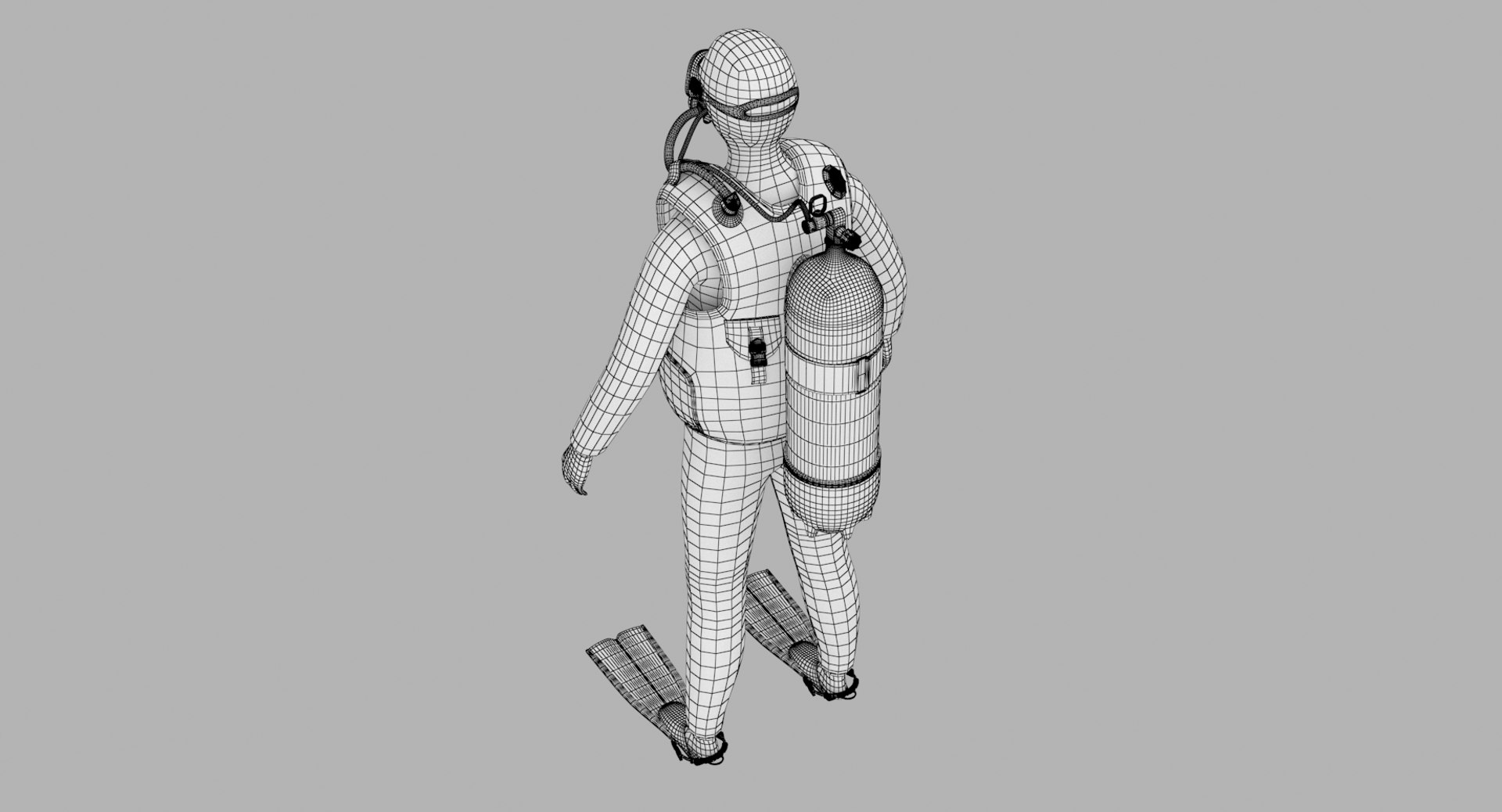 Scuba Diver 3D Model - TurboSquid 1275994
