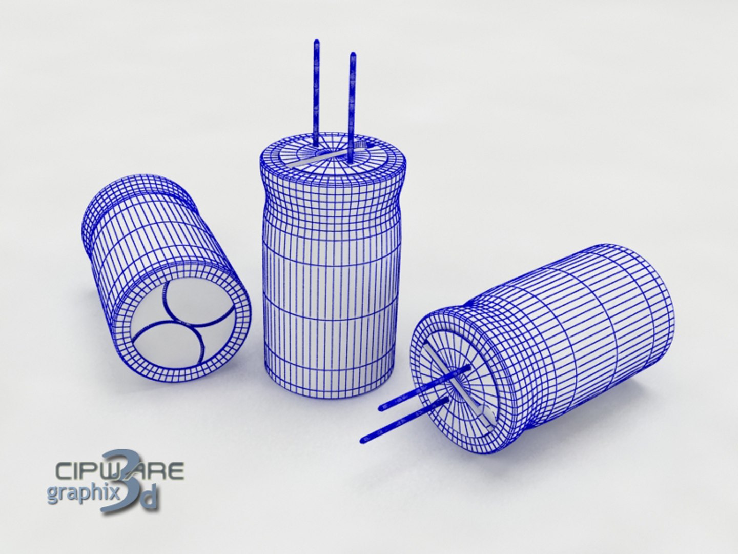 Electrolitical Capacitor 3d Model