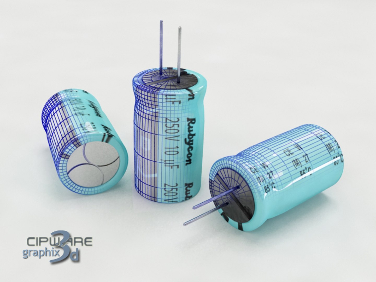 Electrolitical Capacitor 3d Model