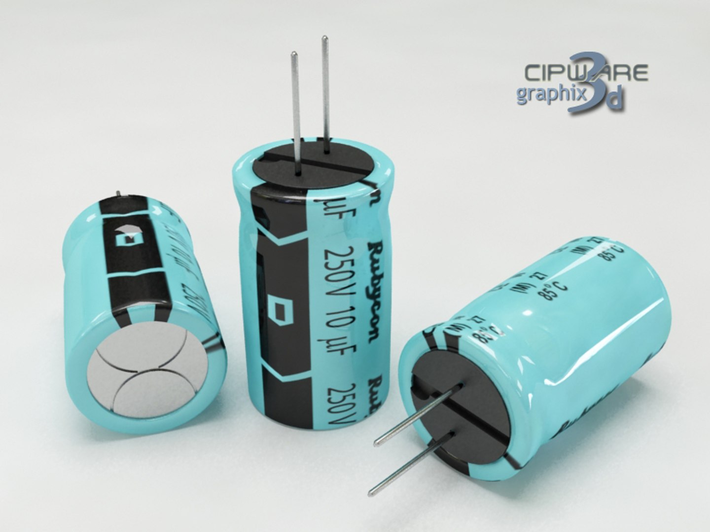 Electrolitical Capacitor 3d Model