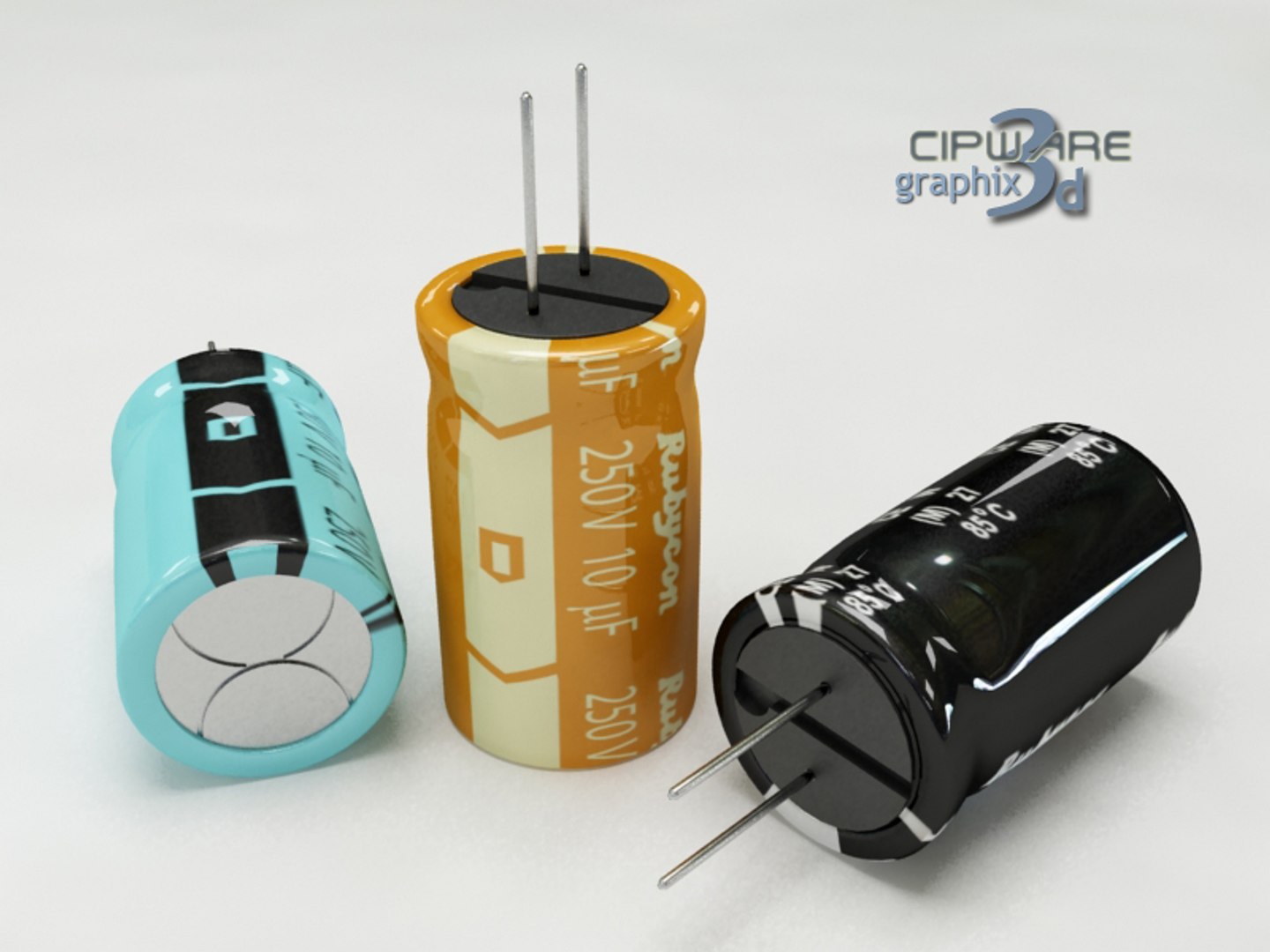 Electrolitical Capacitor 3d Model
