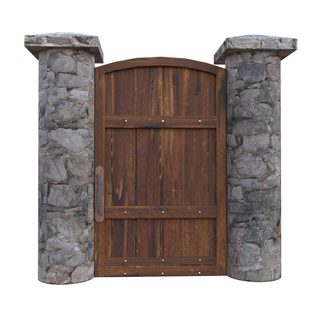 3D Animated Rustic Wooden Gate - TurboSquid 2443665