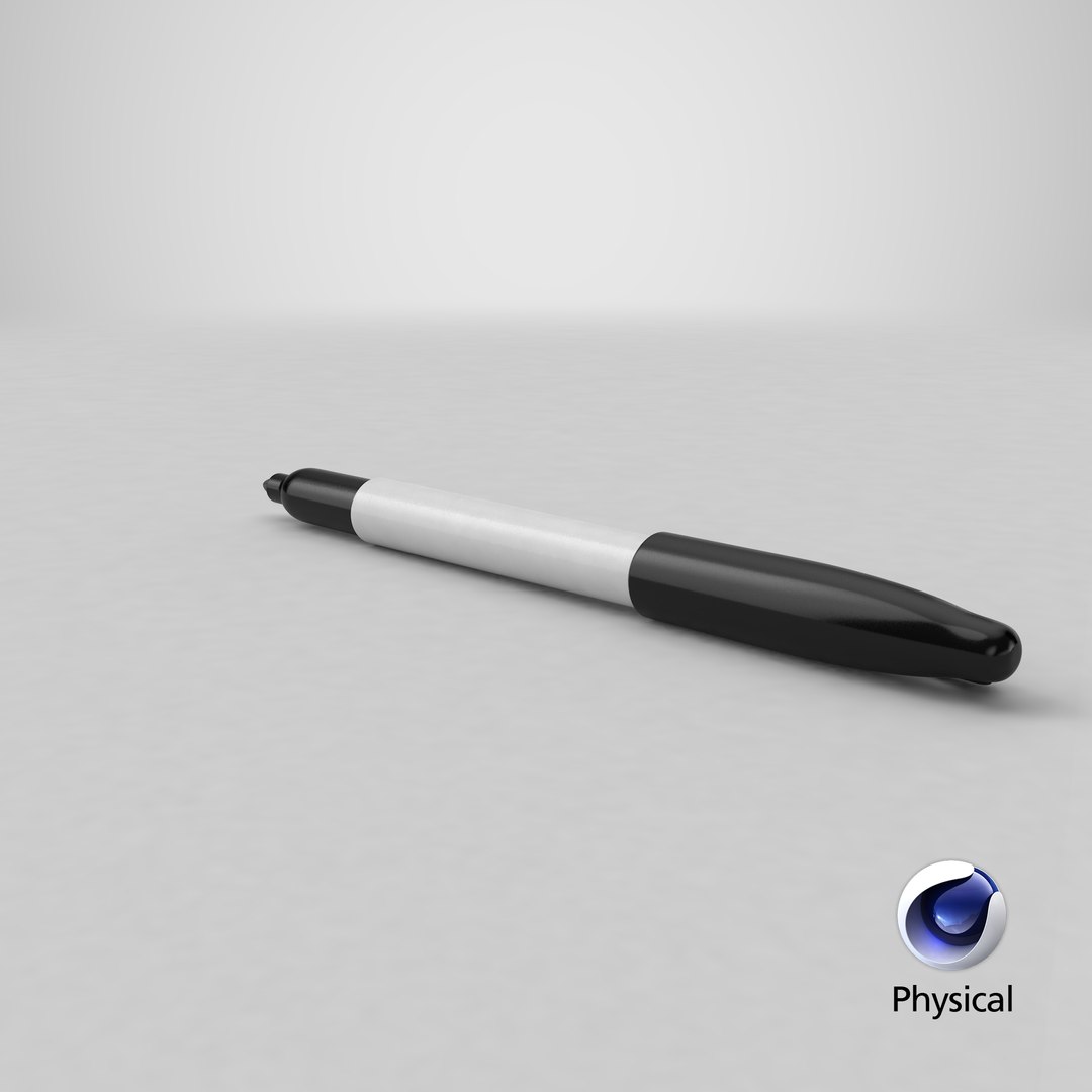 3D Standard-sharpie-marker---branded-cap-off - TurboSquid 1312483