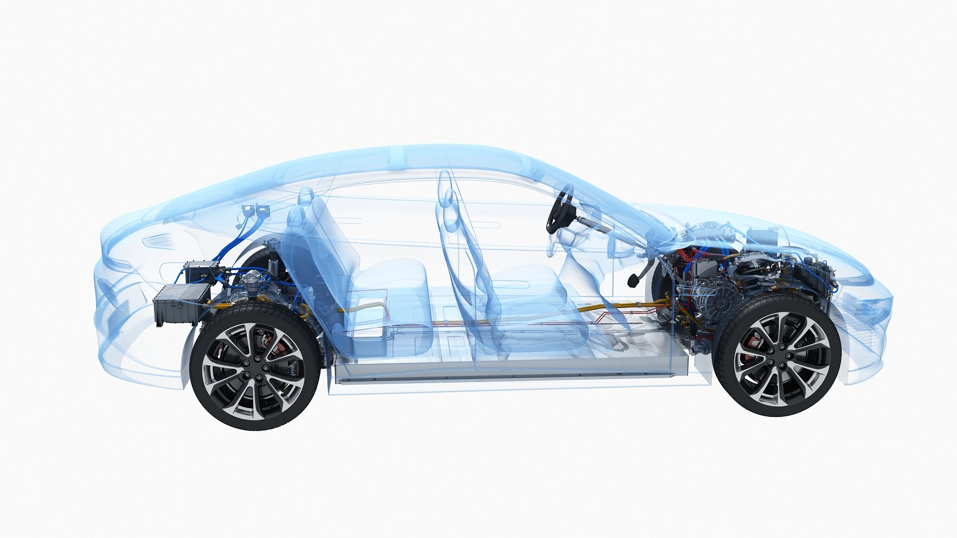 3D Electric Car SUV Chassis X-Ray Model - TurboSquid 1991718