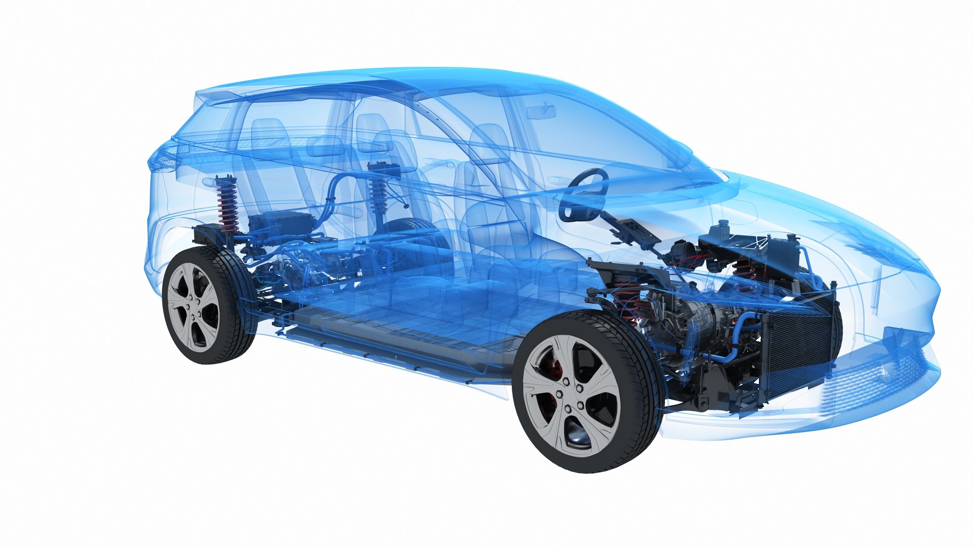 3D Electric Car SUV Chassis X-Ray model - TurboSquid 1991718