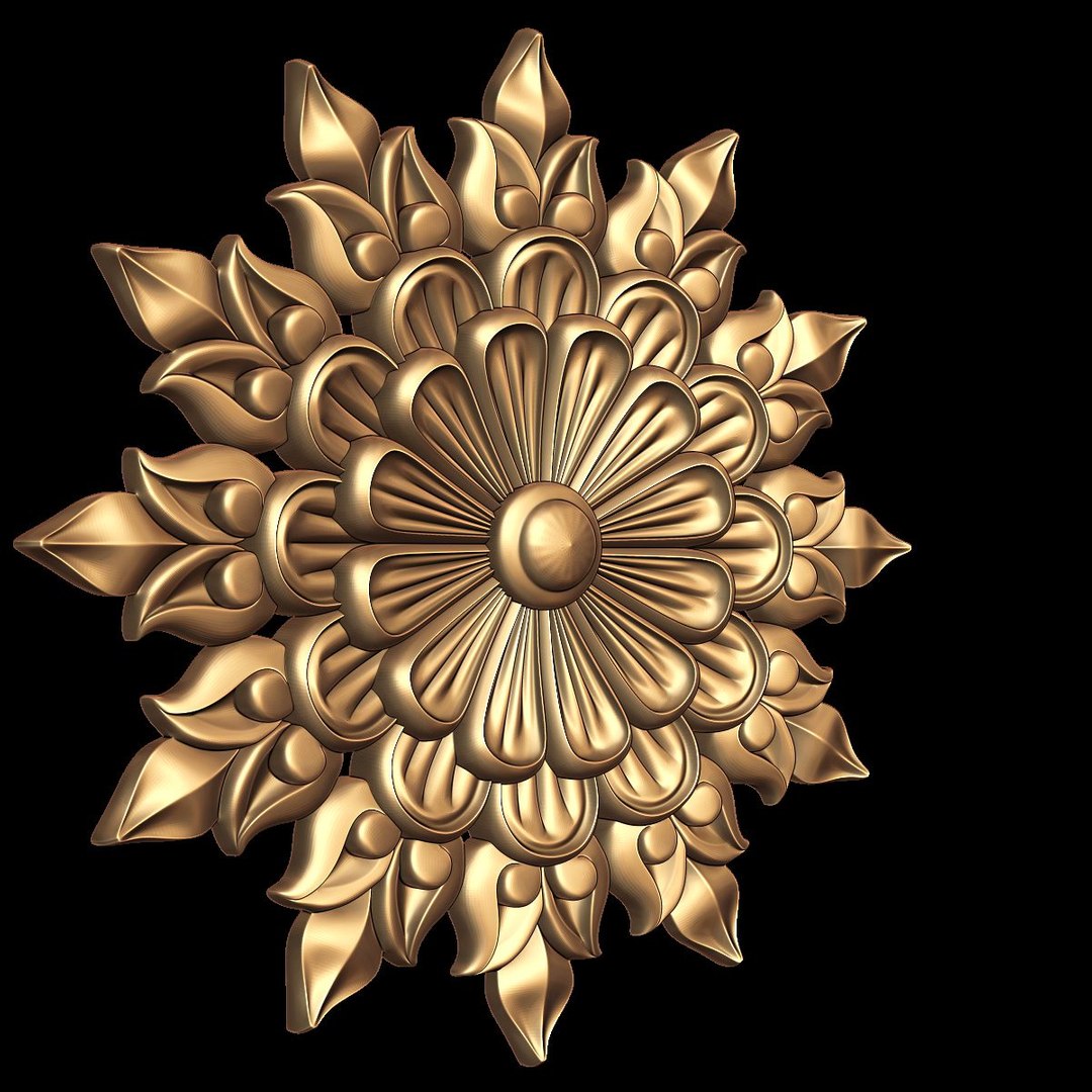 3d model decor element rosette stl