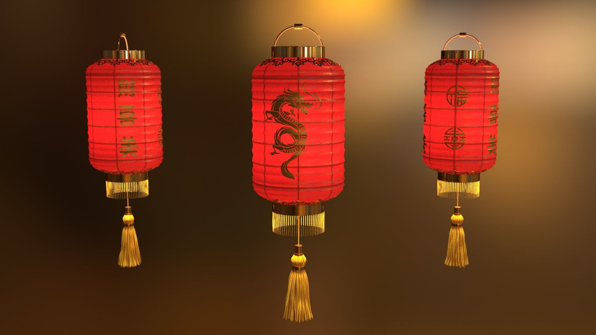 Paper Lantern V3 3D Model - TurboSquid 2206327