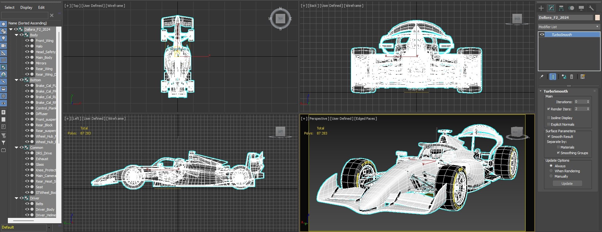 3D Dallara F2 2024 Formula 2 Race Car White Mockup - TurboSquid 2142607