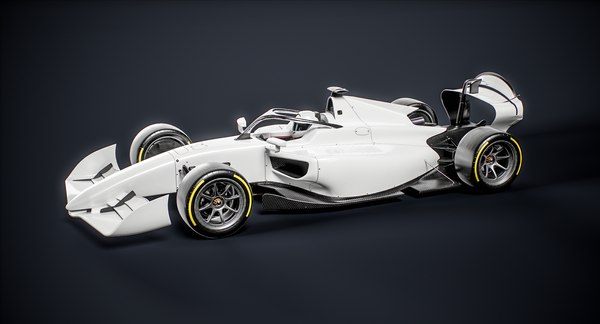 Maquete branca de carro de corrida de Fórmula 2 Dallara F2 2024 Modelo ...