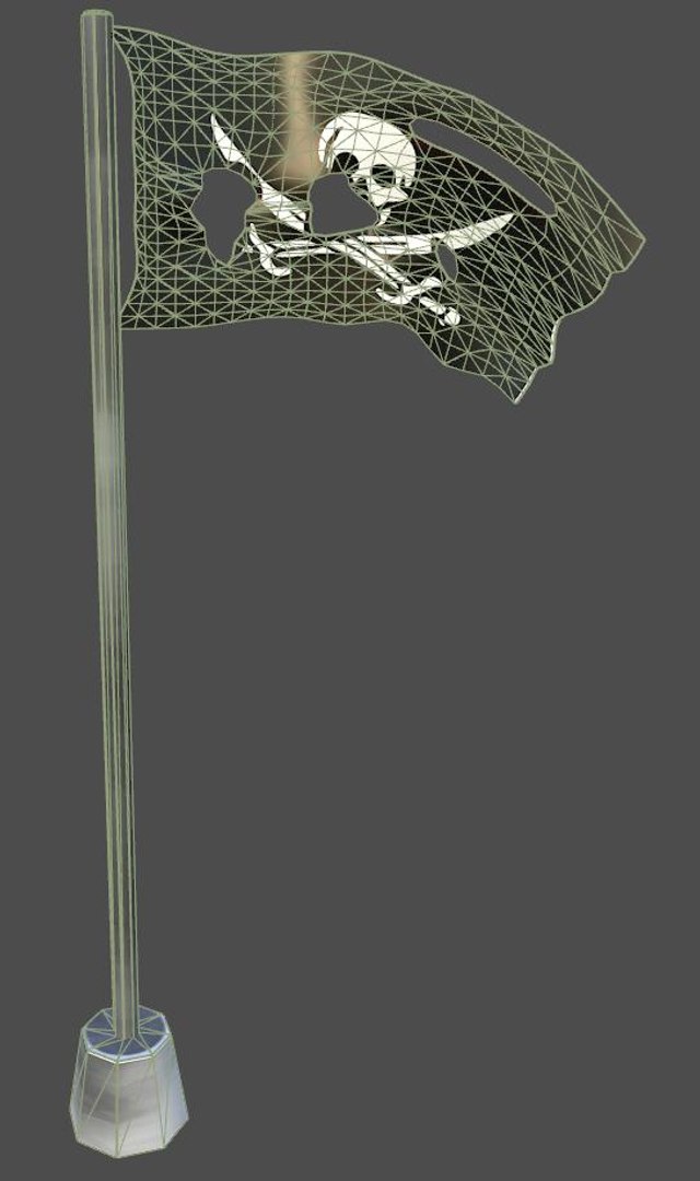 Free Pirate Flag 3d Model