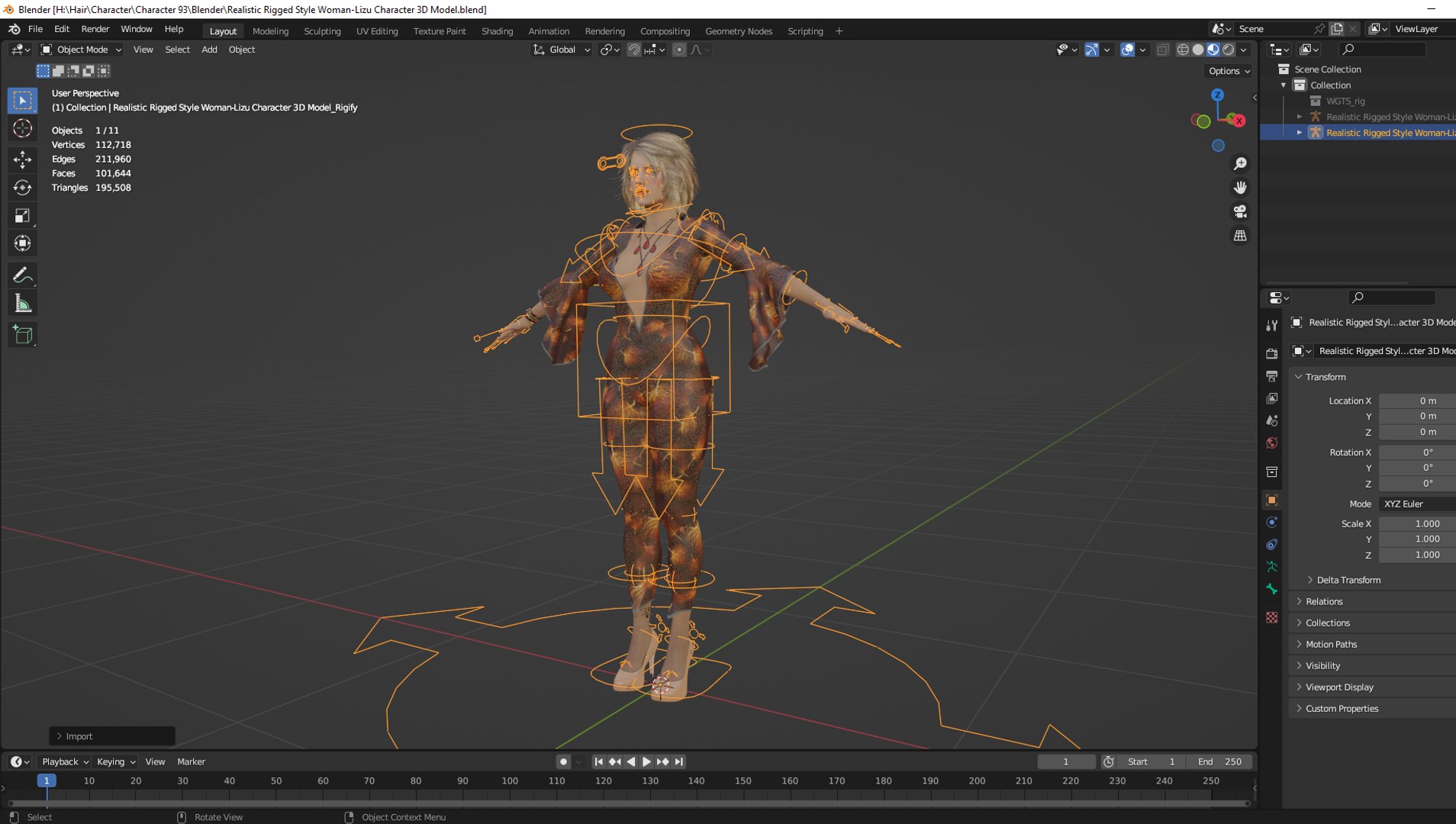 3D model Realistic Rigged Style Woman-Lizu Character 3D Model ...