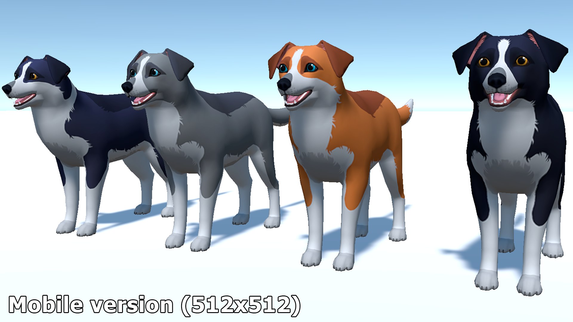 Cartoon Dog - Border Collie 3D Model - TurboSquid 2267007