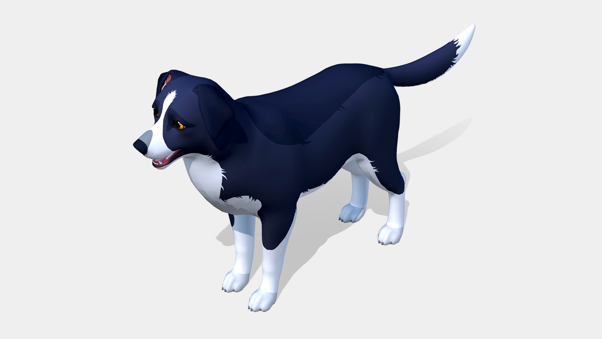 Cartoon Dog - Border Collie 3D Model - TurboSquid 2267007