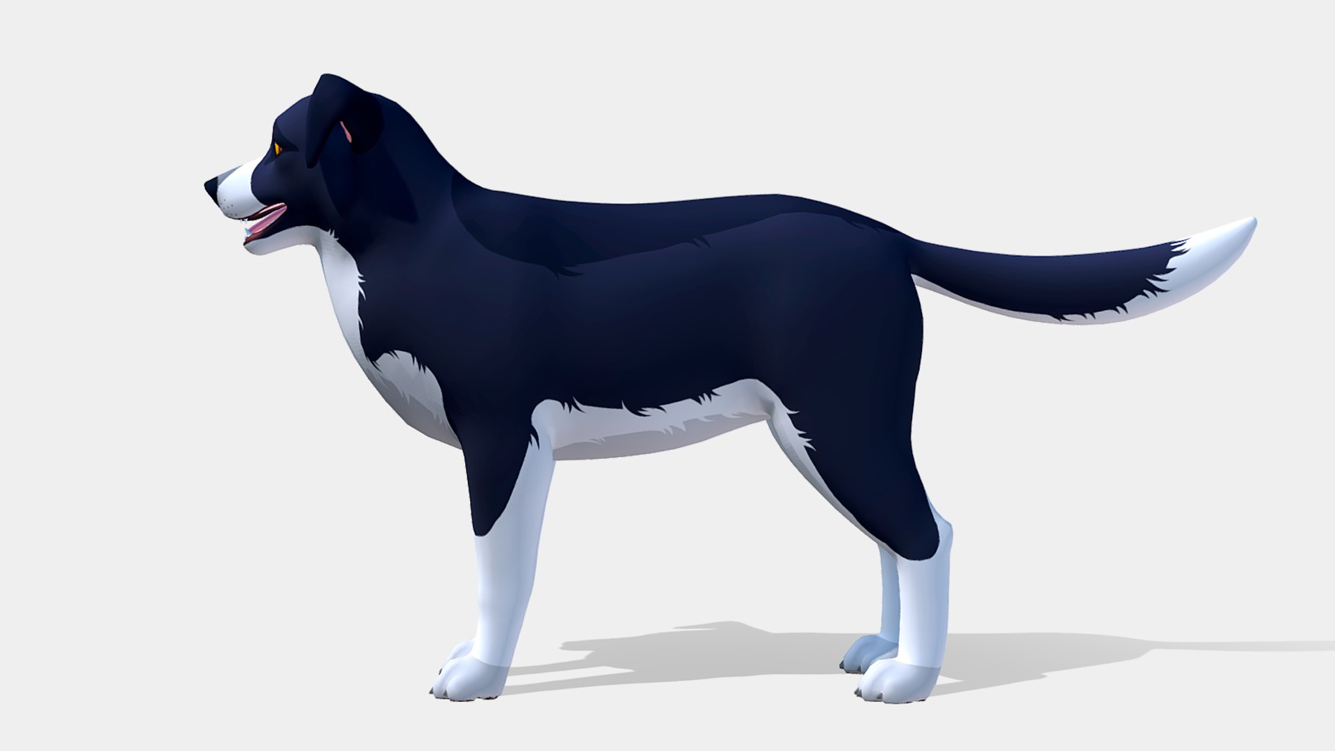 Cartoon Dog - Border Collie 3D Model - TurboSquid 2267007