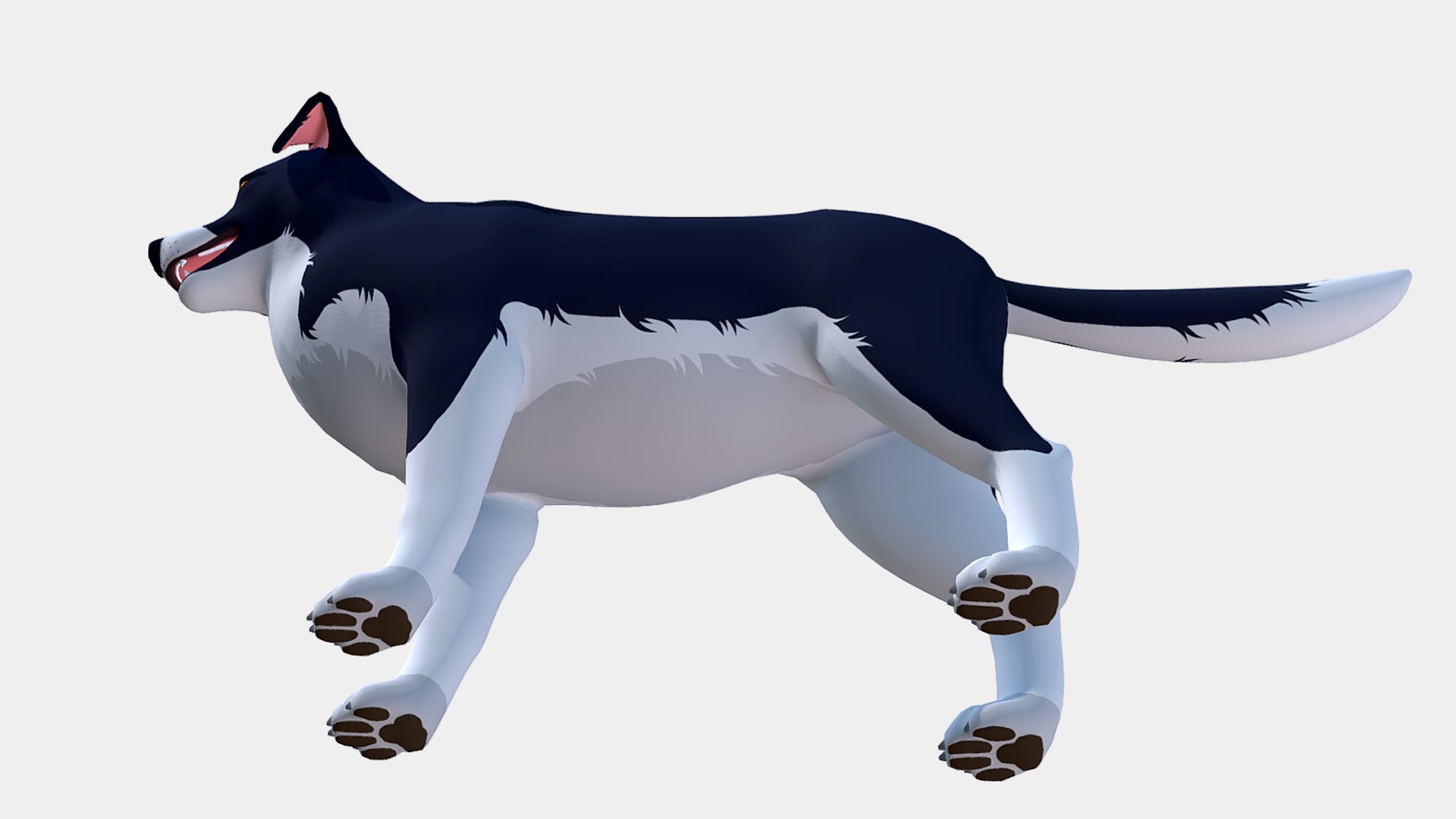 Cartoon Dog - Border Collie 3D Model - TurboSquid 2267007
