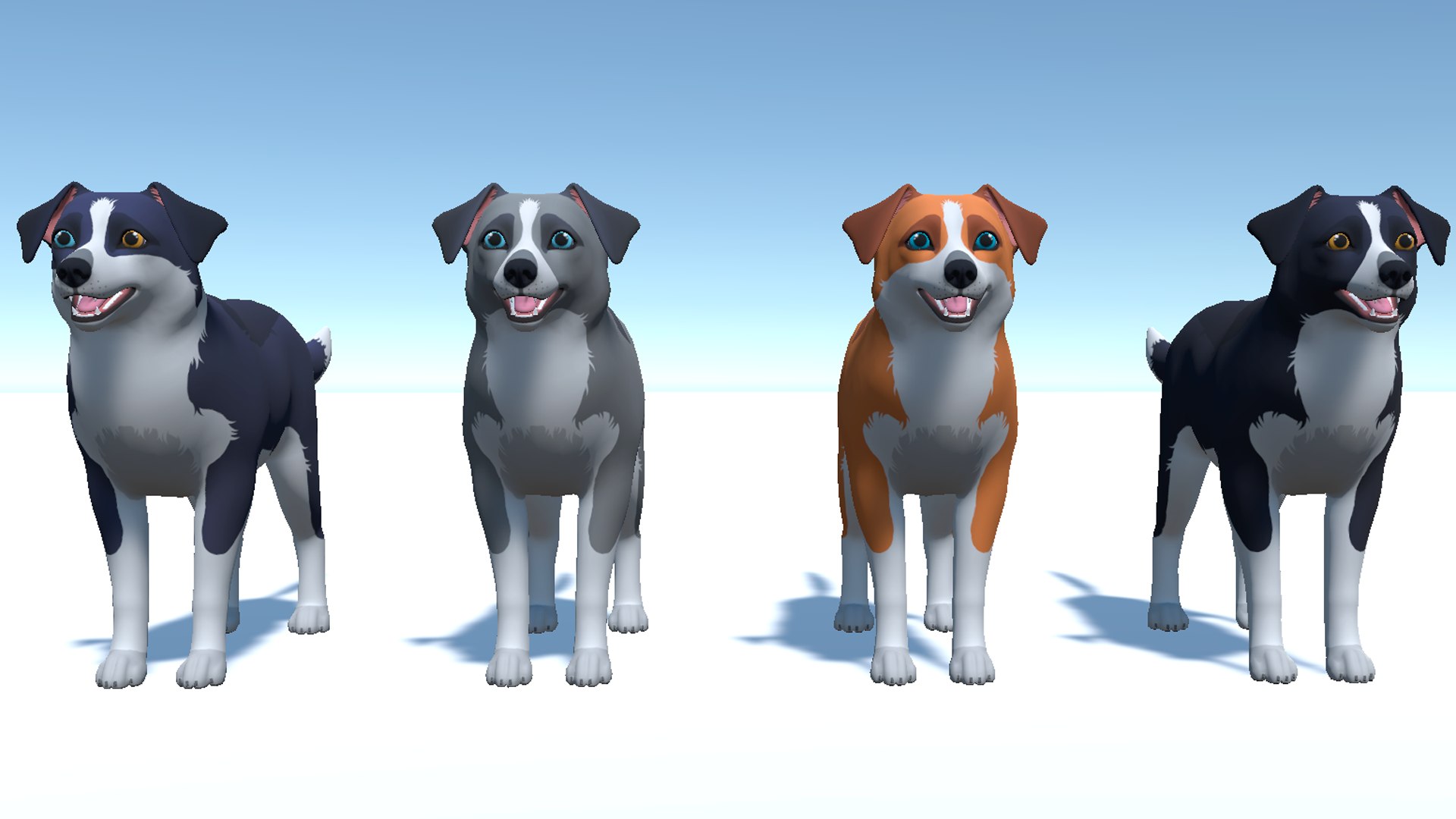 Cartoon Dog - Border Collie 3D Model - TurboSquid 2267007