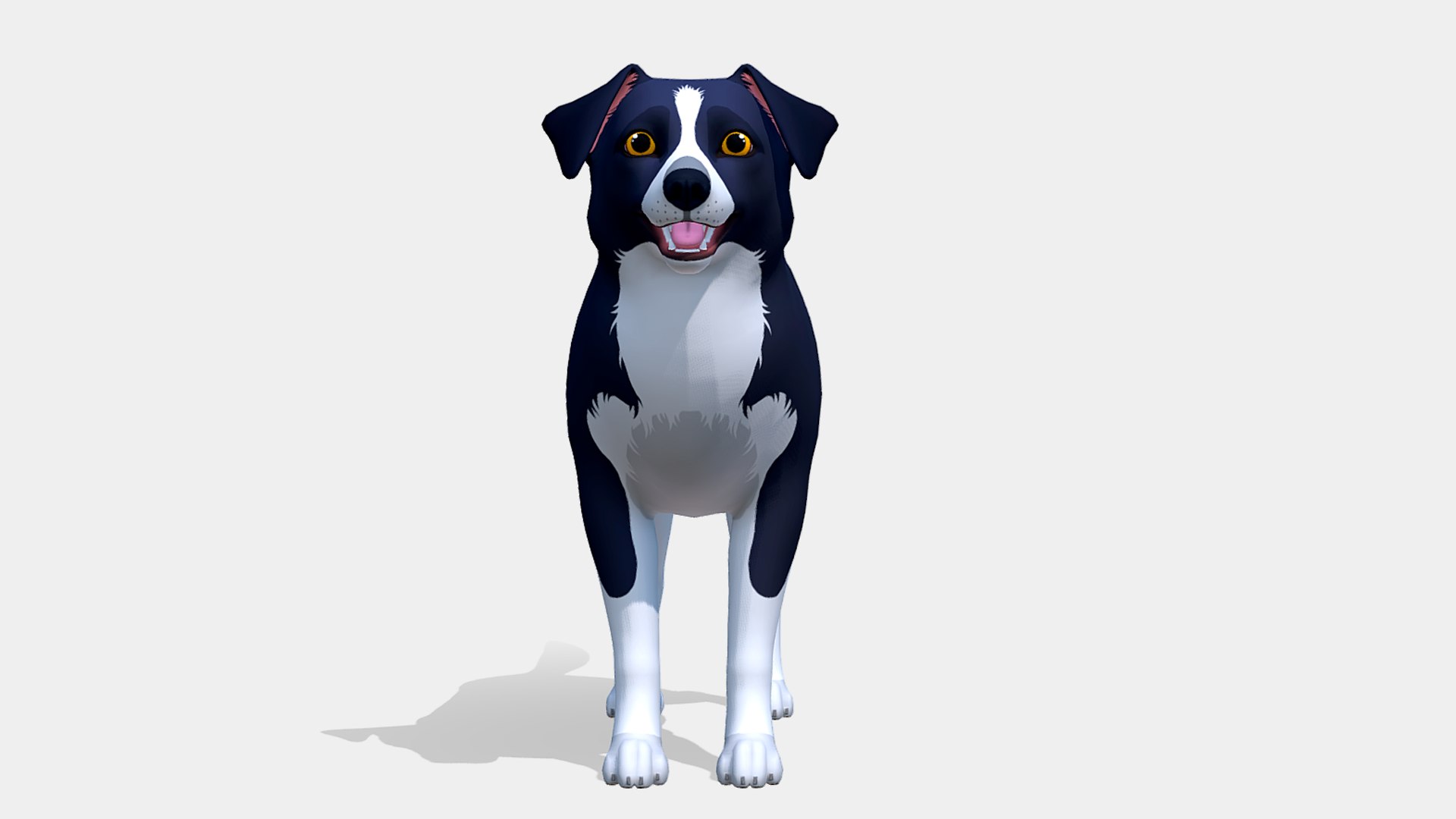 Cartoon Dog - Border Collie 3D Model - TurboSquid 2267007