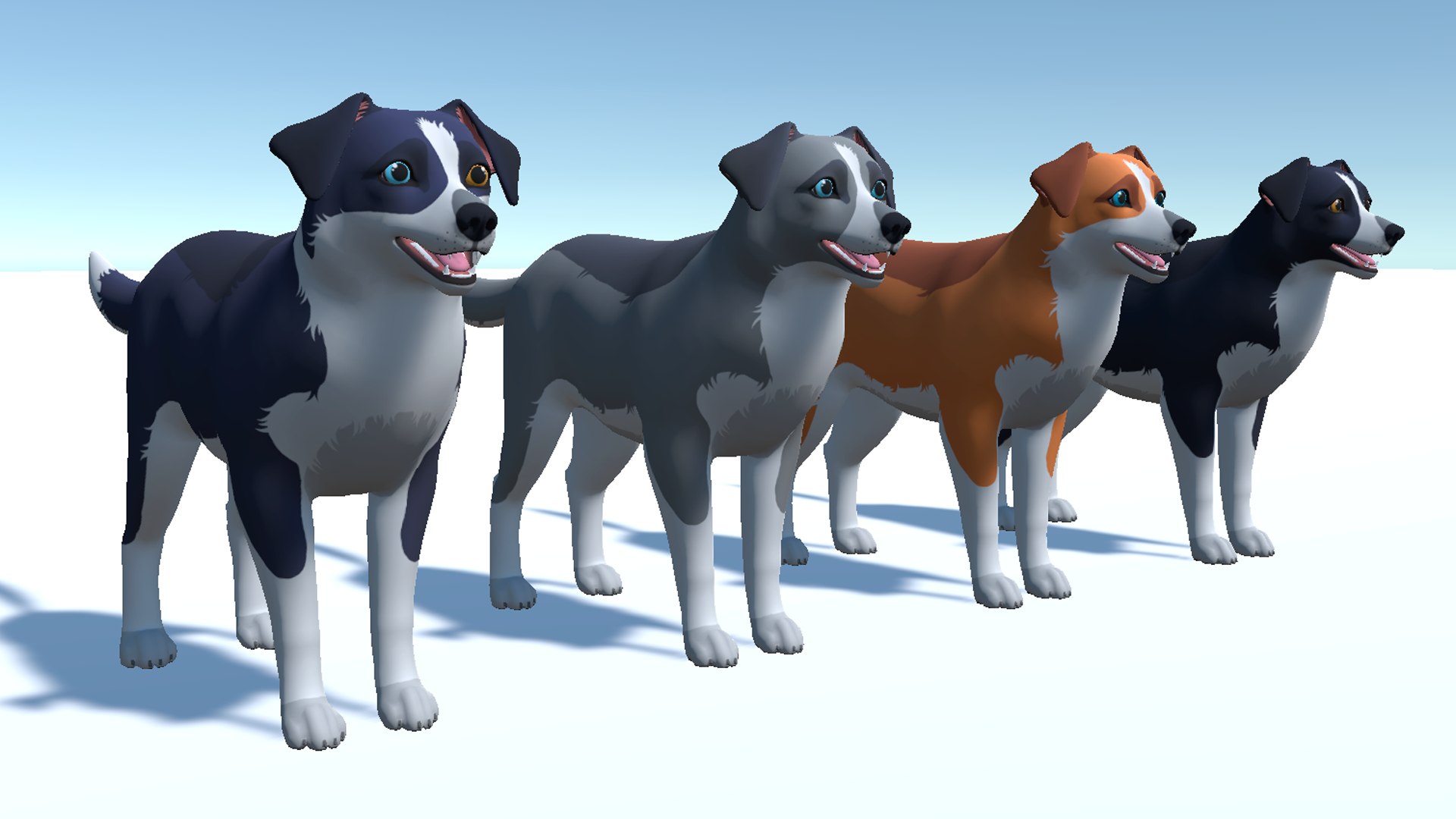 Cartoon Dog - Border Collie 3D Model - TurboSquid 2267007