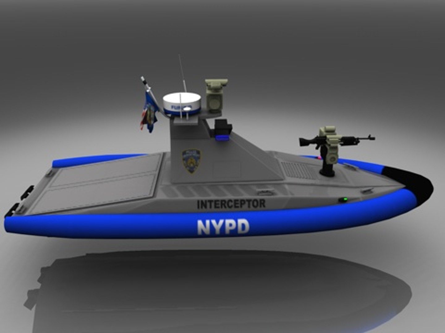 Homeland Security Patrol Boat C4d