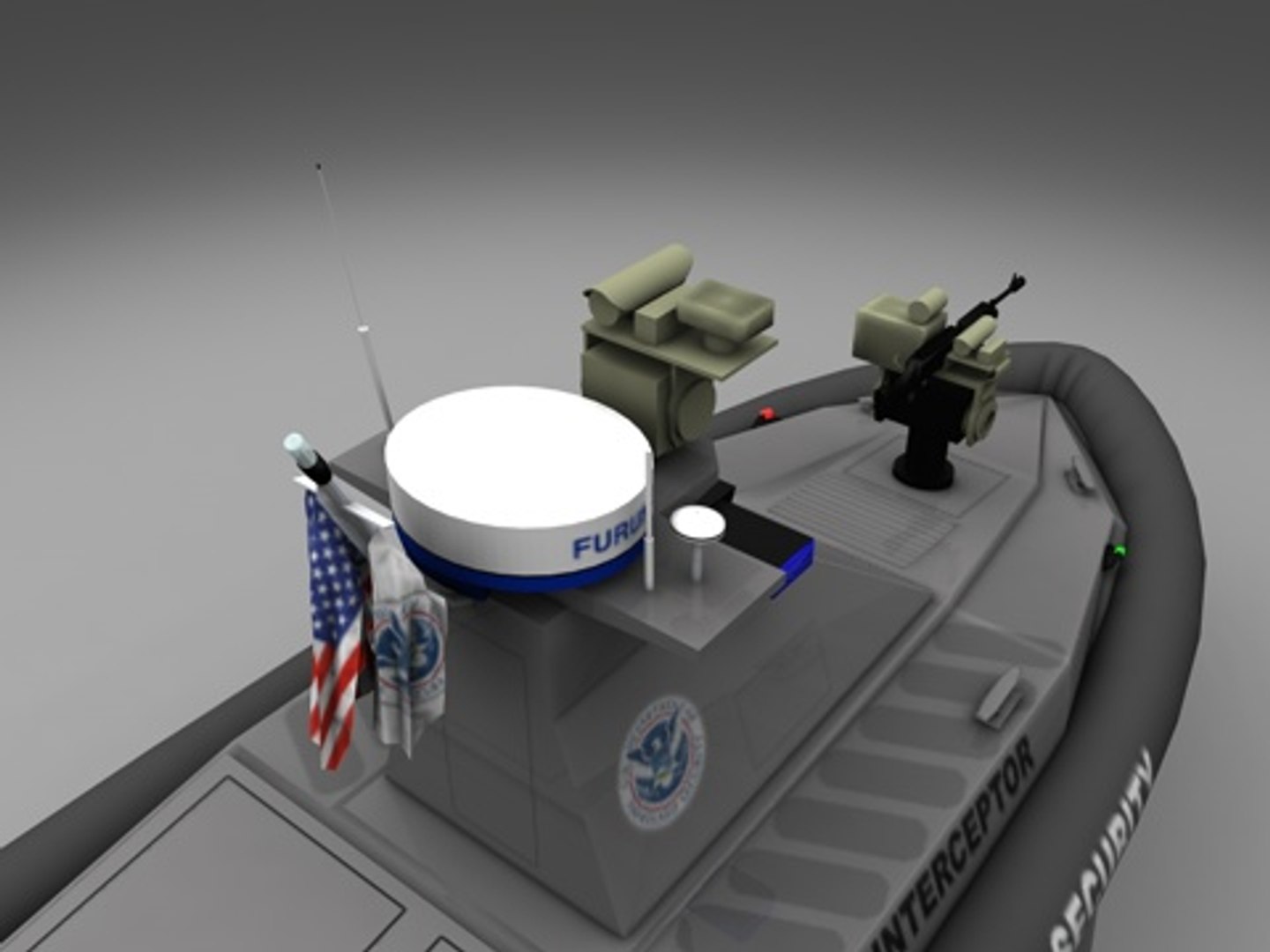 Homeland Security Patrol Boat C4d