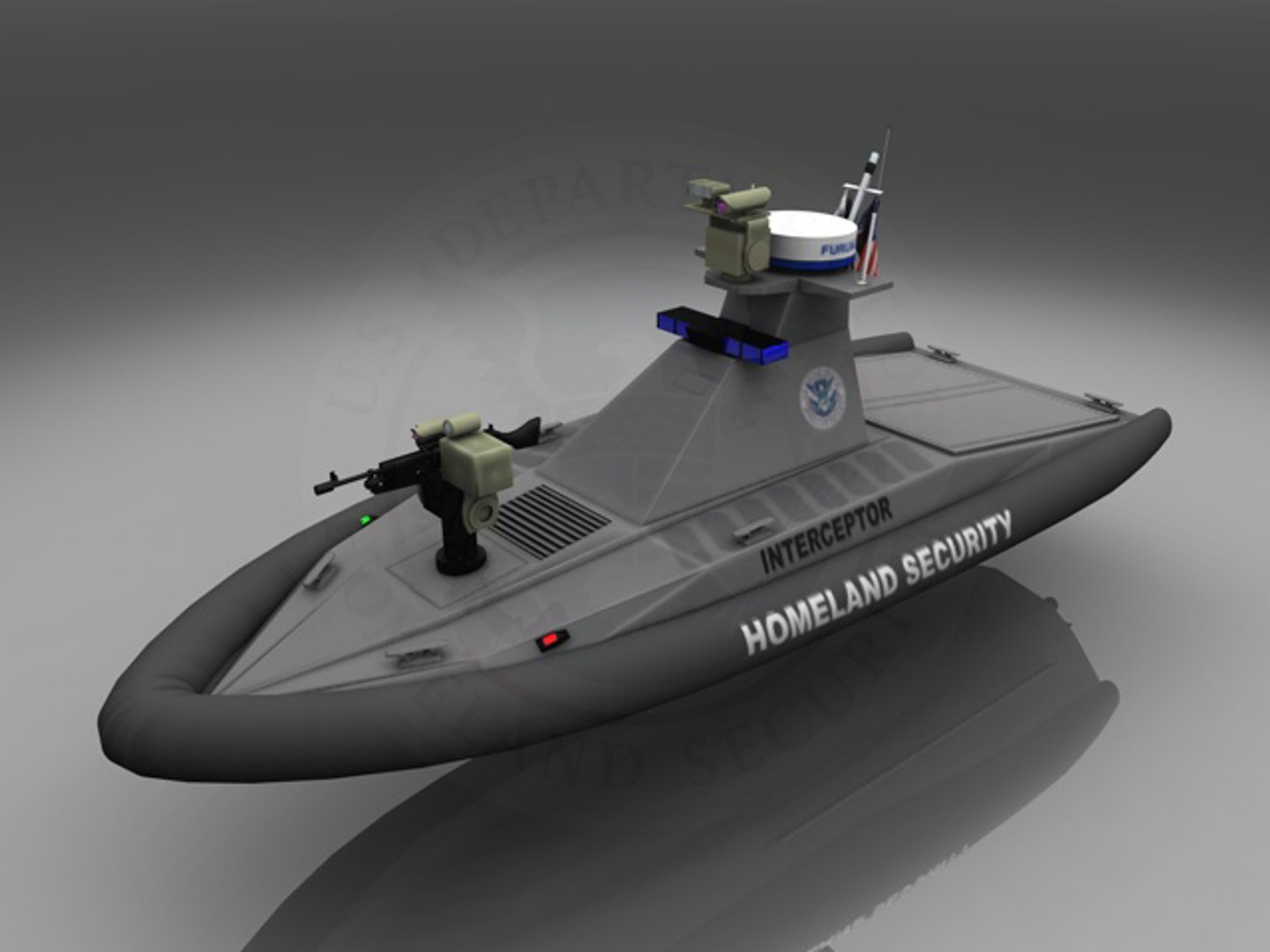 Homeland Security Patrol Boat C4d