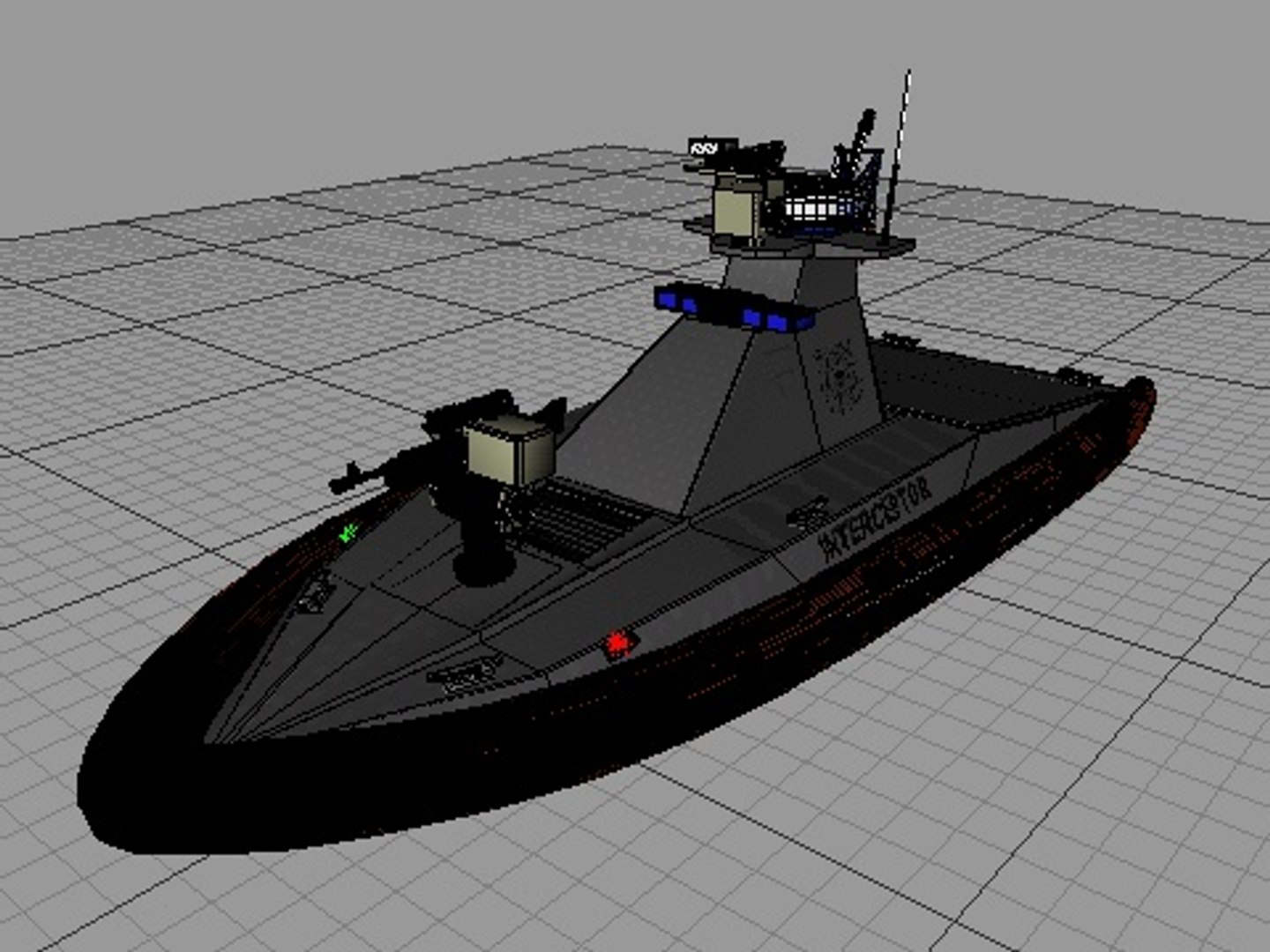 Homeland Security Patrol Boat C4d