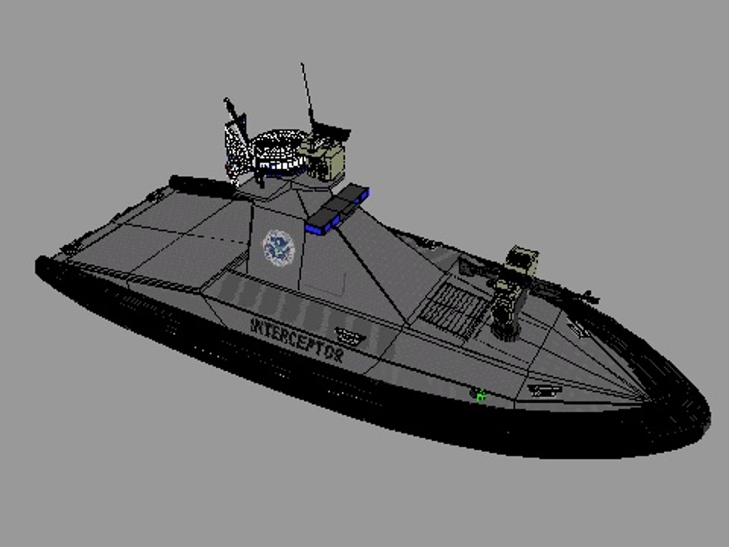 Homeland Security Patrol Boat C4d