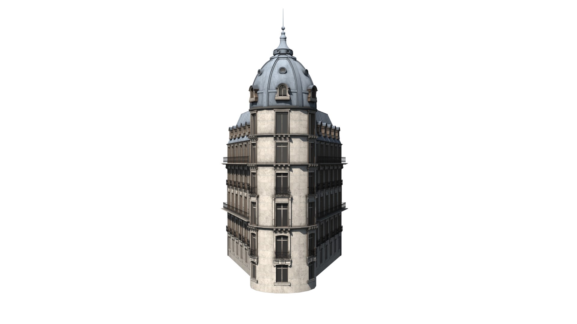 Paris Building Haussmann 3D model - TurboSquid 2165680