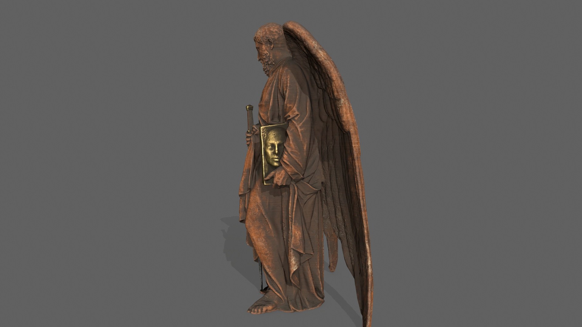 Old Man Statue 3D Model - TurboSquid 1987684