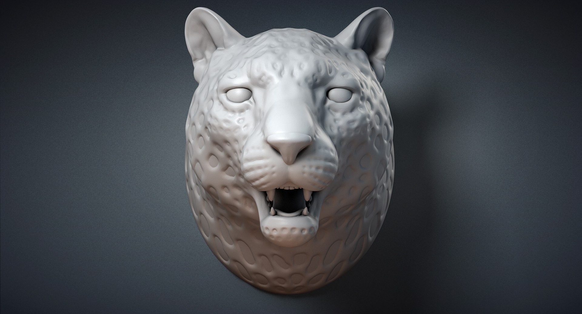 Max Leopard Head Sculpture