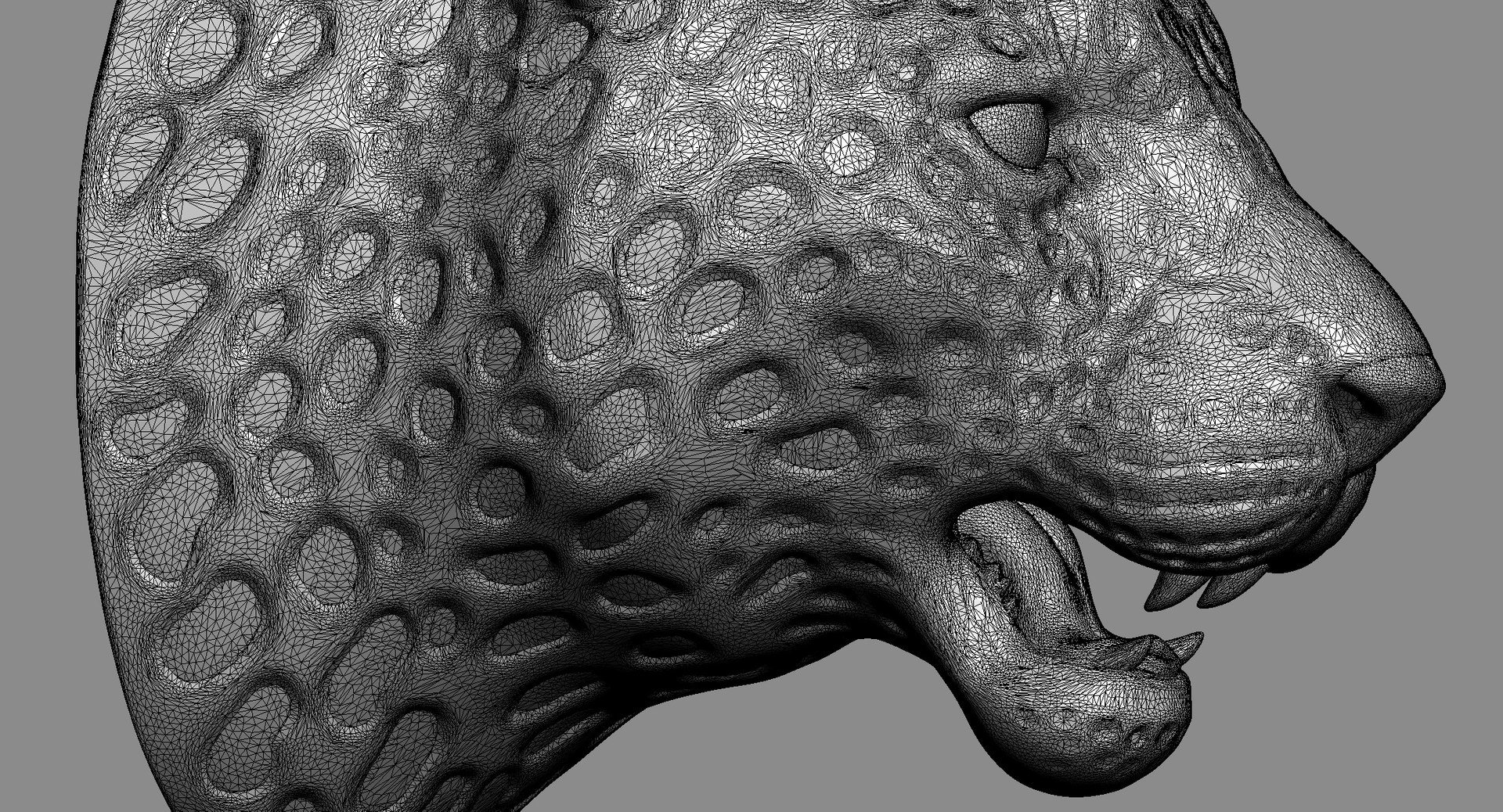 Max Leopard Head Sculpture