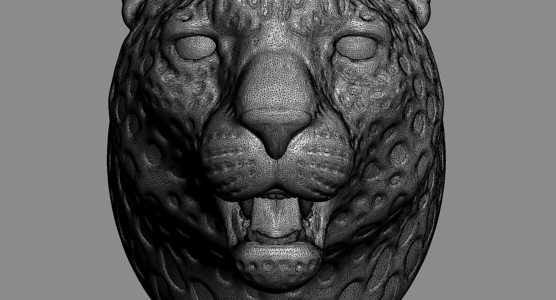 Max Leopard Head Sculpture