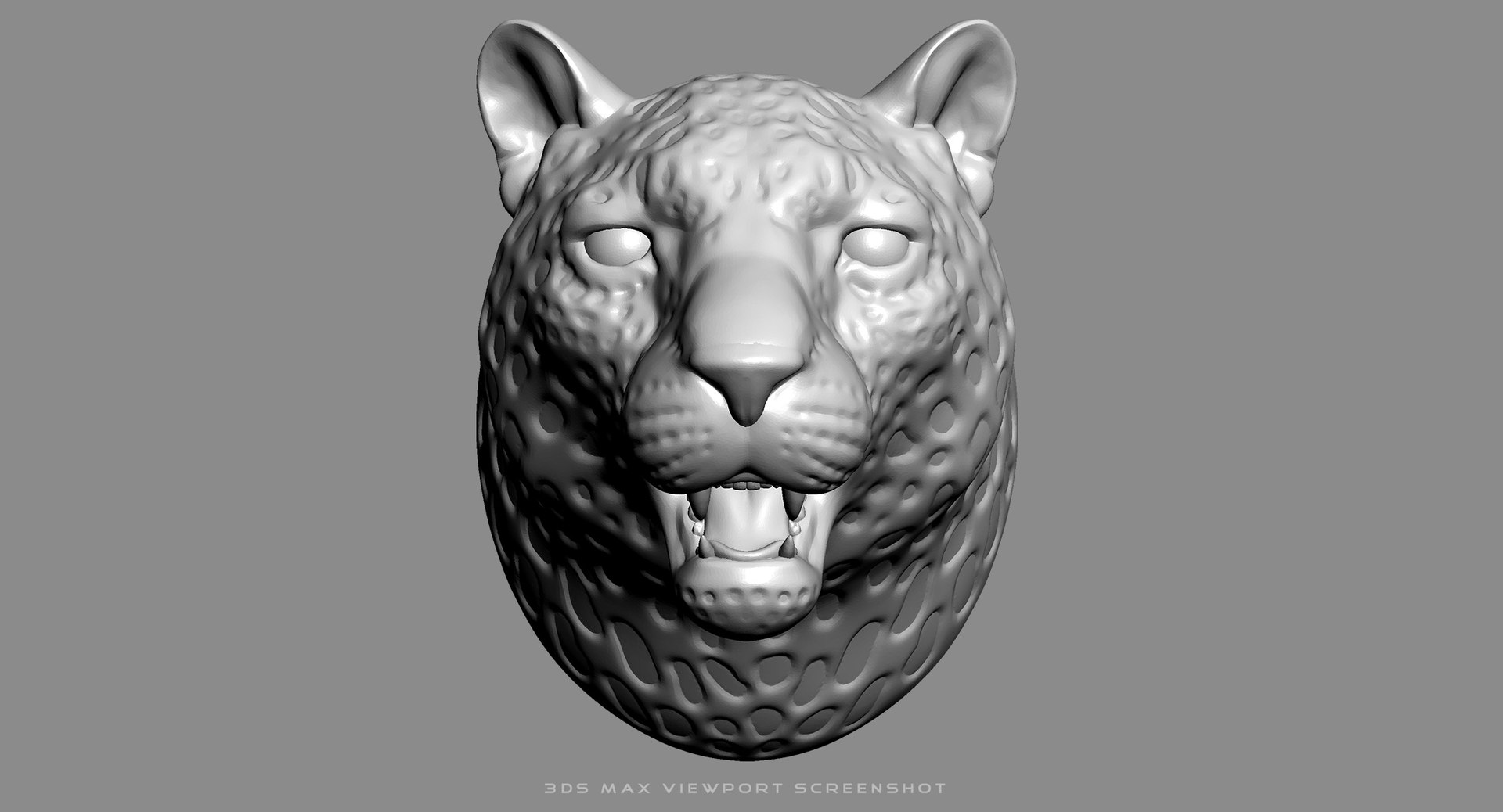 Max Leopard Head Sculpture