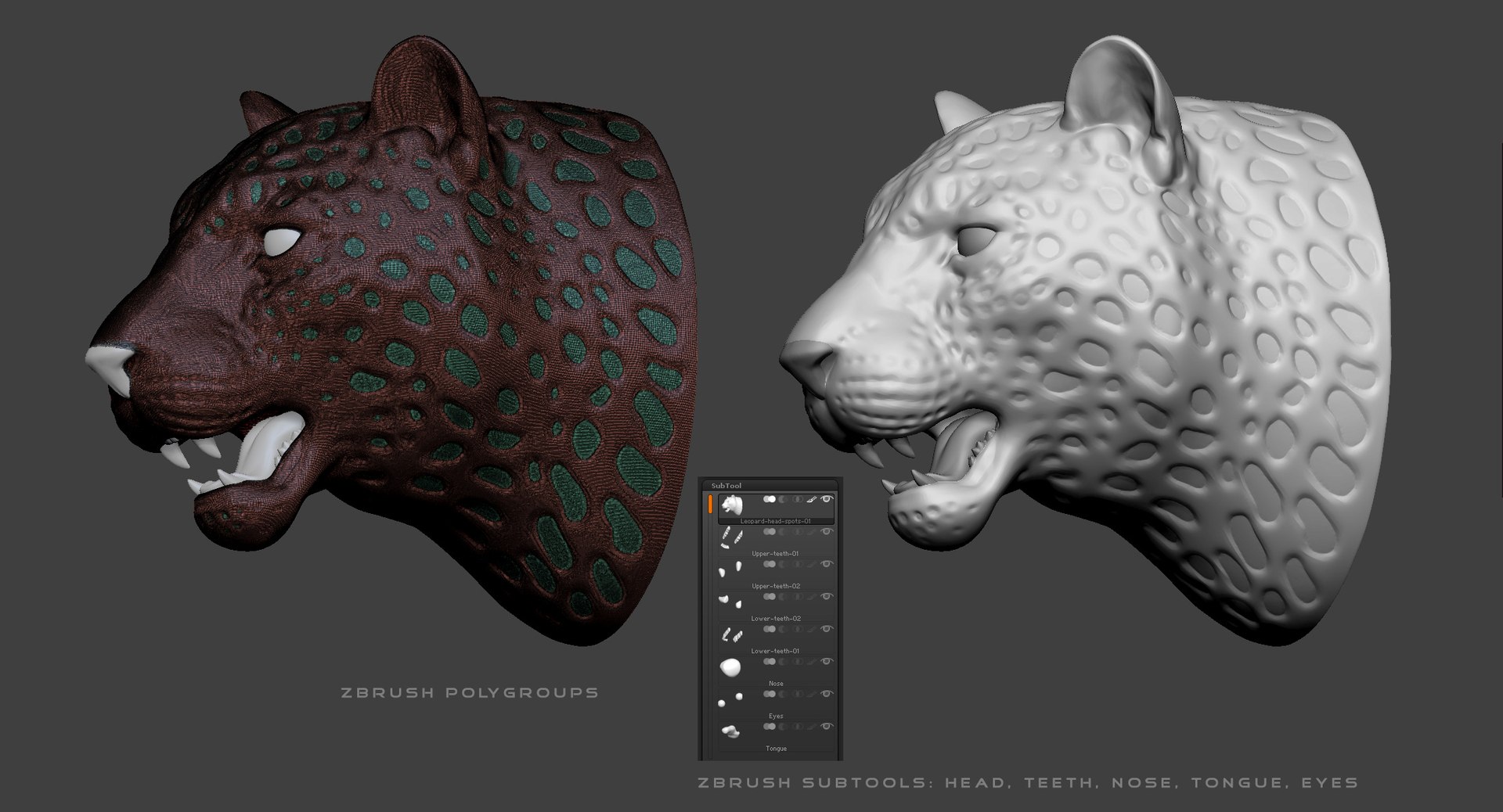 Max Leopard Head Sculpture
