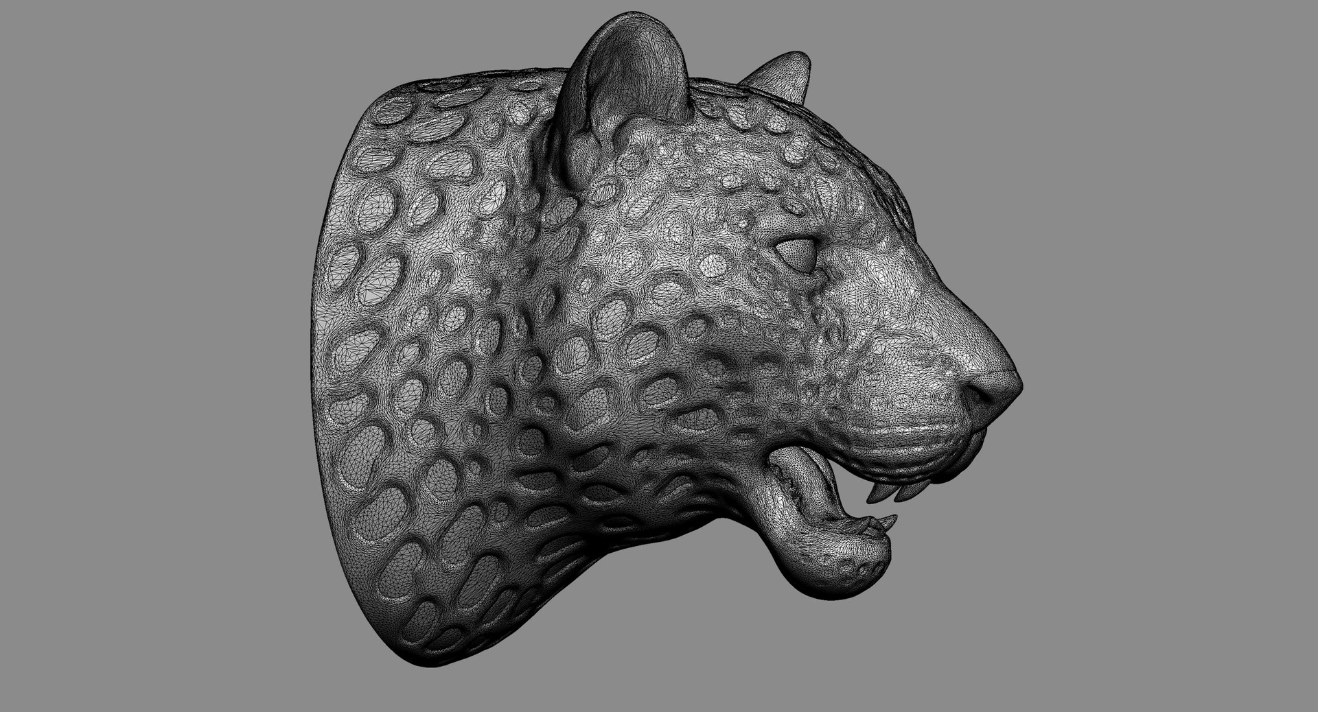 Max Leopard Head Sculpture