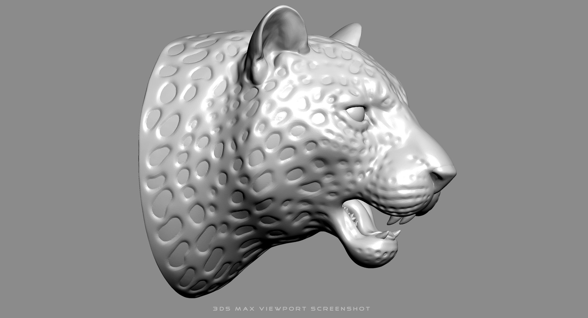 Max Leopard Head Sculpture
