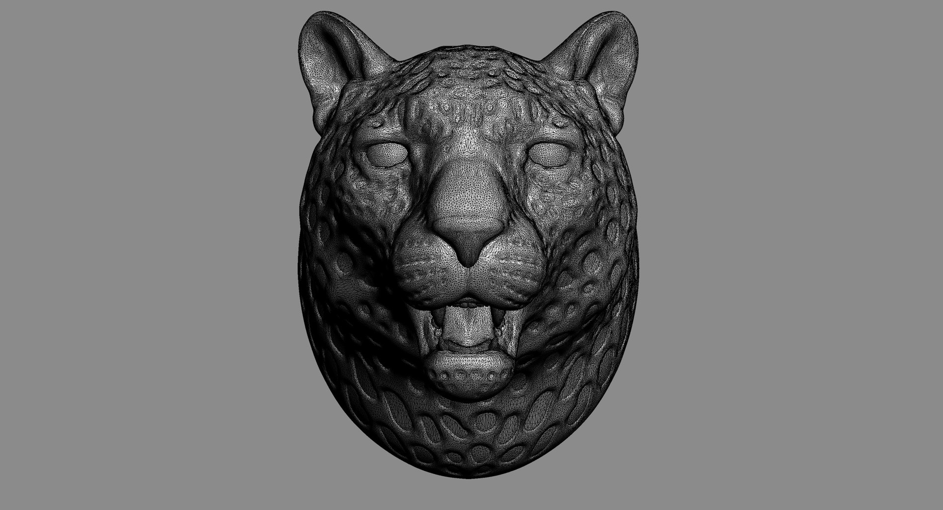 Max Leopard Head Sculpture