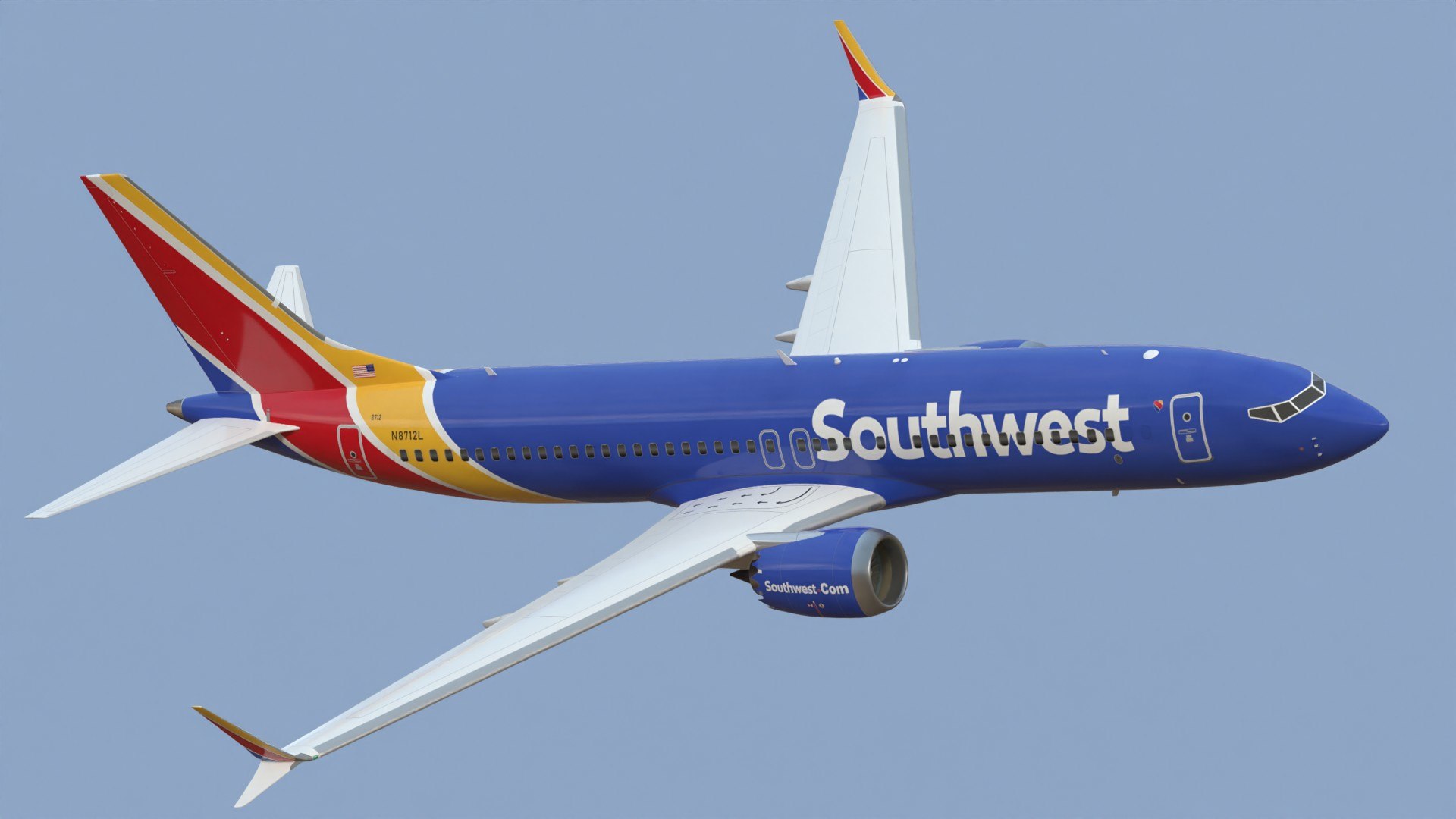 3D B738 Max Southwest SC - TurboSquid 2235152