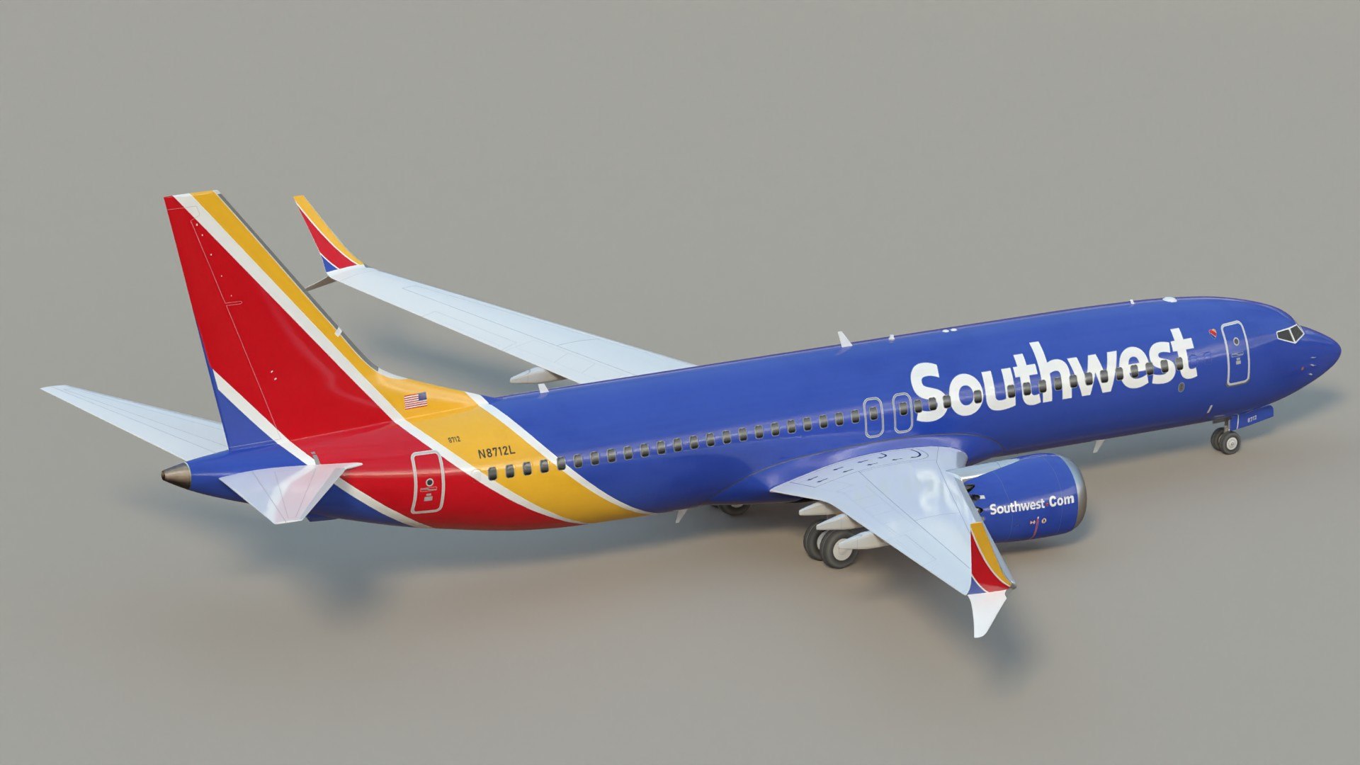 3D B738 Max Southwest SC - TurboSquid 2235152