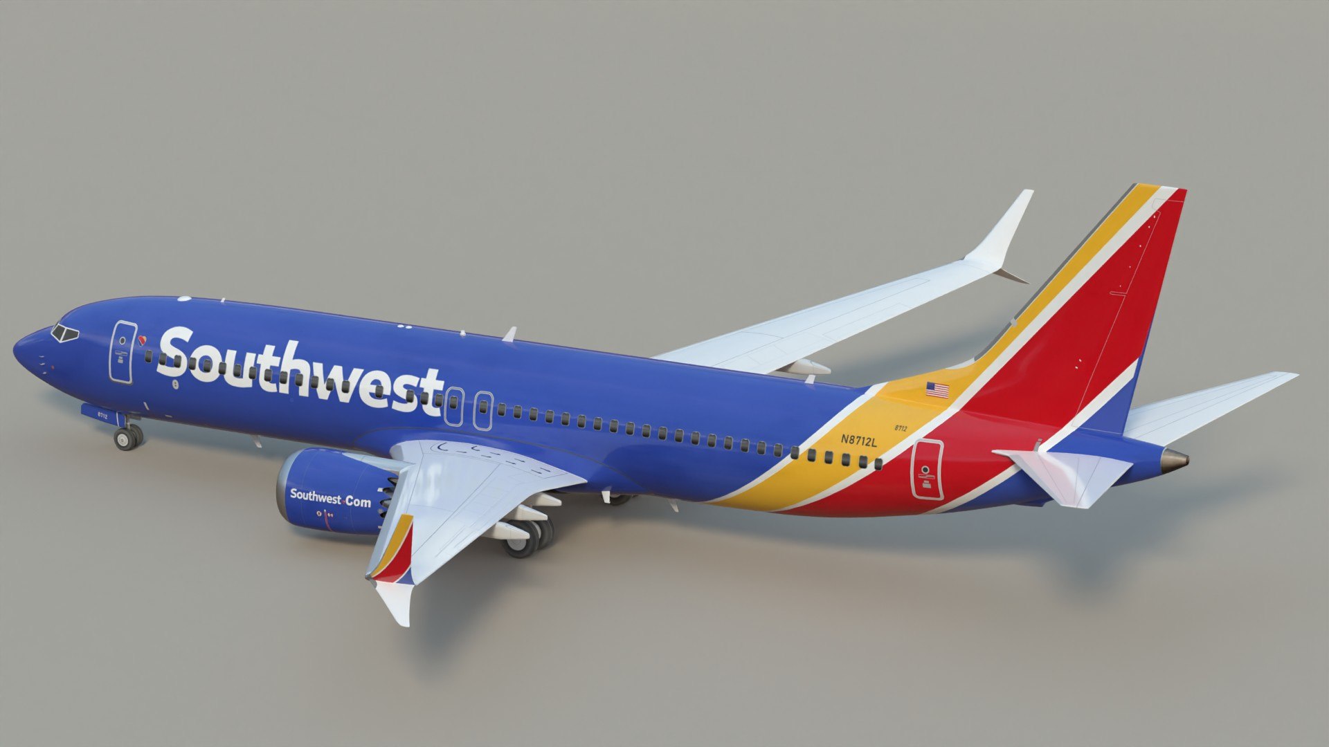 3D B738 Max Southwest SC - TurboSquid 2235152