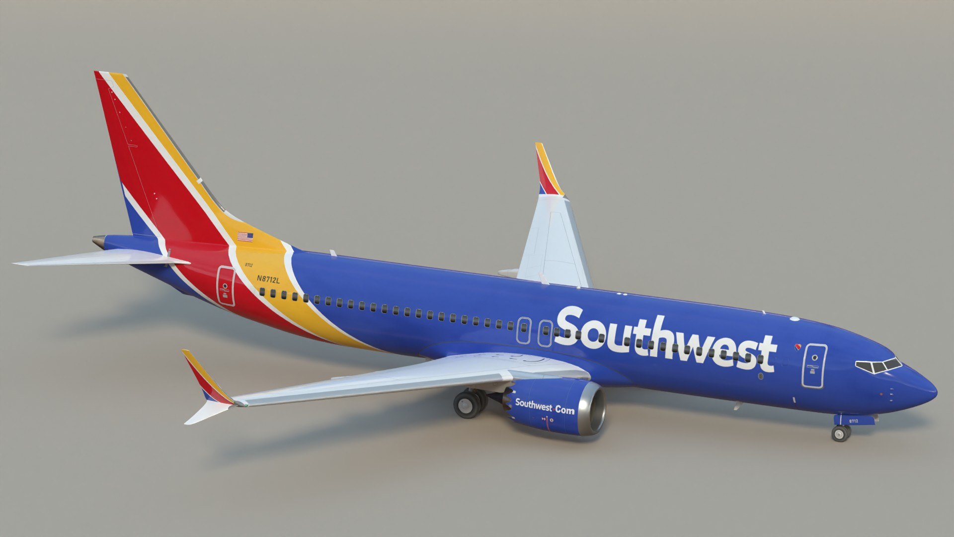 3D B738 Max Southwest SC - TurboSquid 2235152