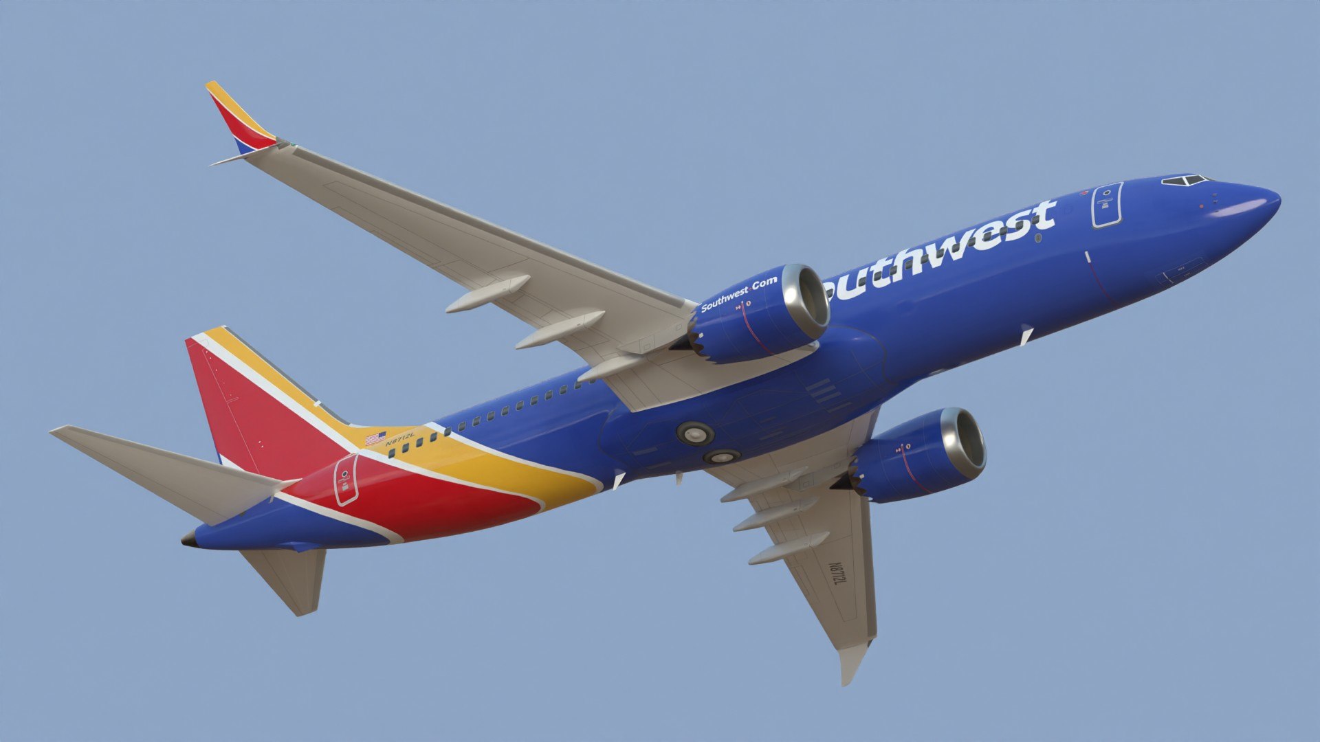 3D B738 Max Southwest SC - TurboSquid 2235152