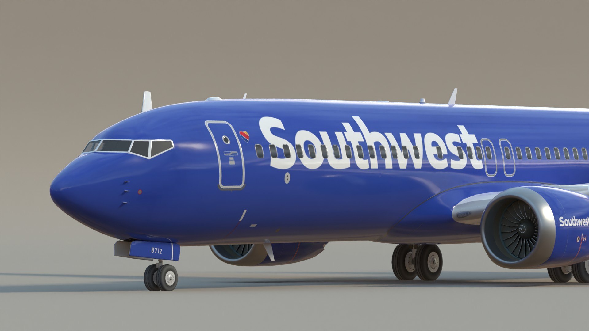 3D B738 Max Southwest SC - TurboSquid 2235152