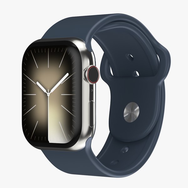 Apple Watch Series 9 스테인리스 스틸 실버 3D 모델 - TurboSquid 2129241
