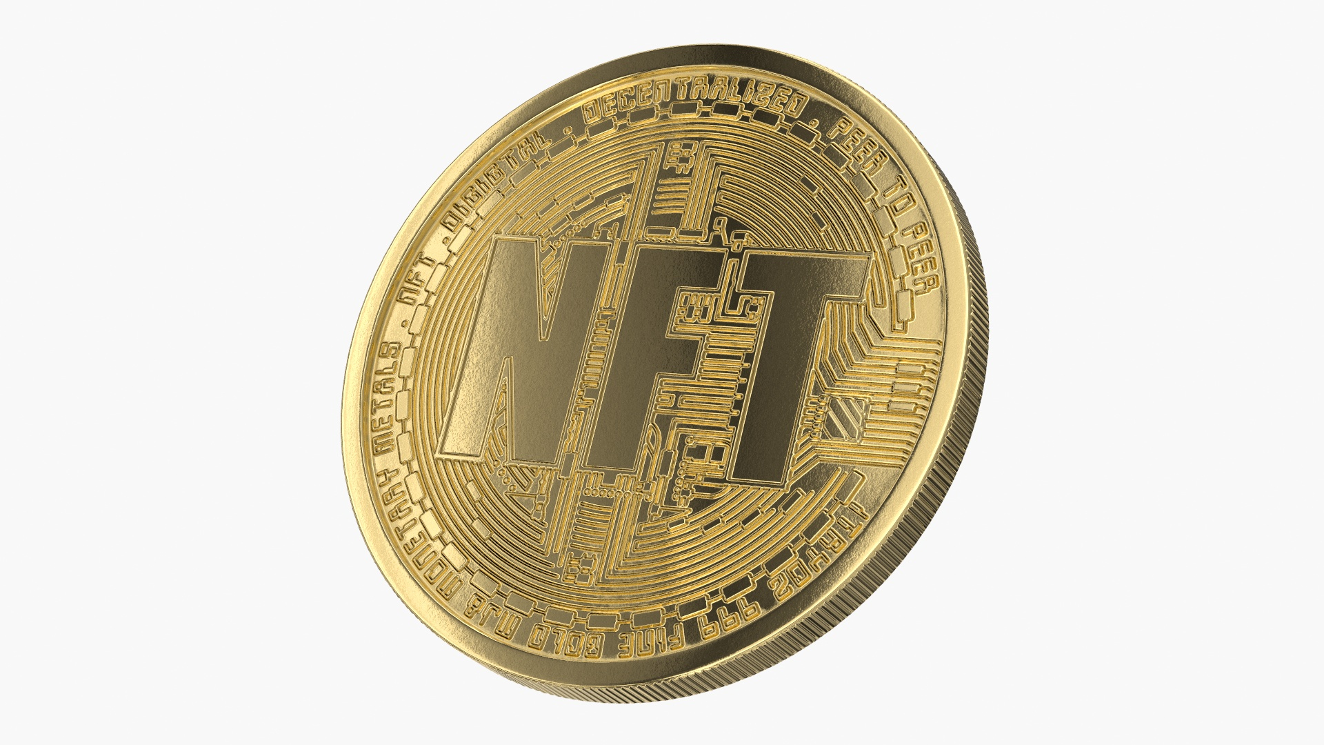 3D NFT Gold Coin - TurboSquid 2276127