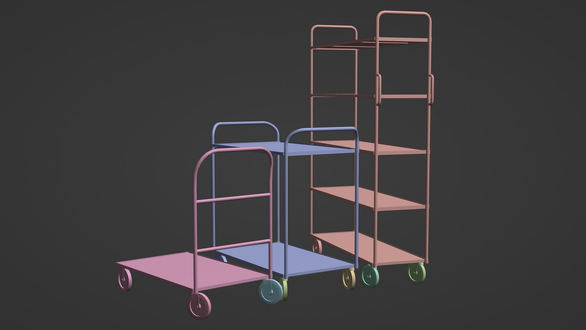 Platform Trolleys 3D Model - TurboSquid 2140213