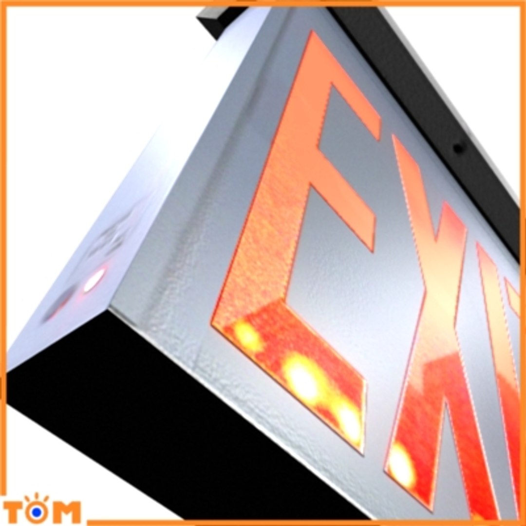 Exit Sign 3d Obj